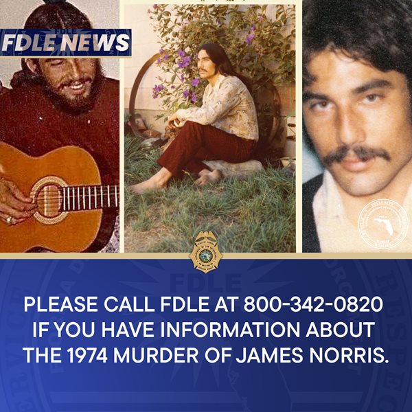 FDLE seeks the public’s help cracking 50-year-old James Norris cold case FDLE seeks the public’s help cracking 50-year-old James Norris cold case